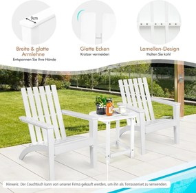 Costway Židle Adirondack zahradní židle z akáciového dřeva