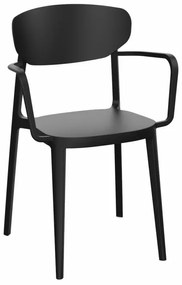 ROJAPLAST Zahradní židle - MARE ARMCHAIR, plastová Barva: černá