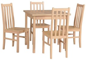 Drewmix jídelní stůl MAX 9 deska stolu bílá, nohy stolu ořech