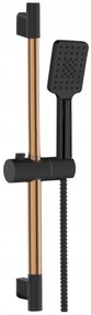 Invena Midnight, sprchový sloup s ruční sprchou, černá-růžové zlato, AU-35-014-S