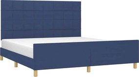 Rám postele bez matrace modrý 180 x 200 cm textil 3125079