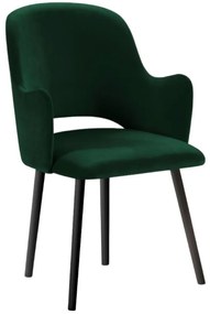 OnaDnes -20% Tmavě zelená sametová jídelní židle MICADONI MARIN
