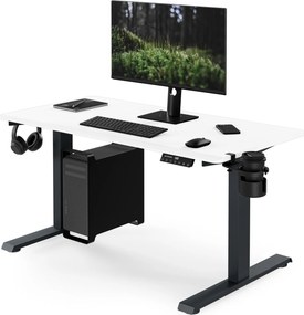 Elektrický stůl s nastavením výšky ergonomický antracitově-bílý, 1200x600 mm: ARIA