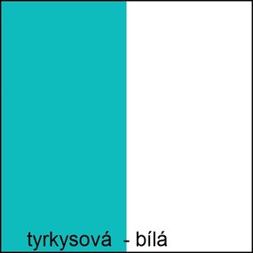 Šatní skříň FOTBAL - TYP B - tyrkysová/bílá