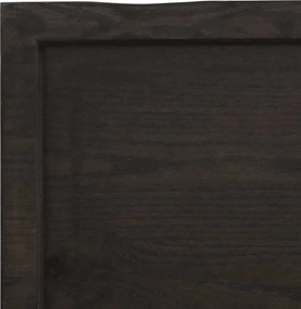 vidaXL Nástěnná police 60x50x(2-6)cm ošetřený masivní dub [363772] Barva: tmavě hnědá