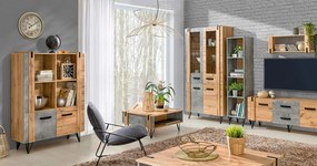 Komoda LOFTER 06 beton millenium + dub wotan