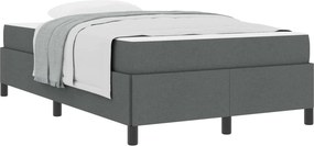 Postel s boxspringem Tmavě šedá 120 x 190 cm textil 3398844