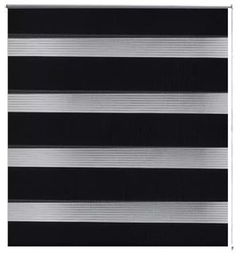 Roleta den a noc - Zebra - Twinroll - černá | 120x230 cm