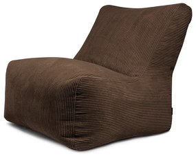 Tmavě hnědý manšestrový sedací vak Seat 100 Lounge – SLOWDOWN