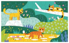 Mudpuppy Puzzle Lentikulární Kočky malé a velké 75 dílků