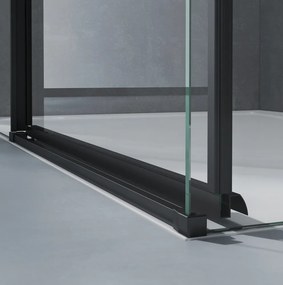 design sprchový kout RAVENA 19 ESG 8mm - BLACK SOFT CLOSE 100-150cm Velikost: 100x80