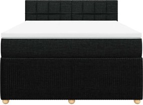 Box spring postel s matrací černá 140 x 190 cm textil 3287453
