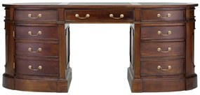 furniture-nabytek.cz - Masivní psací stůl Cambridge II z mahagonu, lakovaný, hnědý – 180×76×80 cm