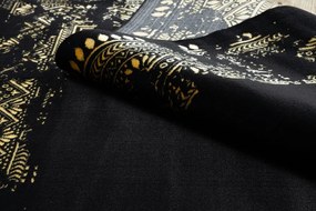 Dywany Łuszczów, AKCE: 200x290 cm Kusový koberec Gloss 408C 86 glamour black/gold, černá, chodba / předsíň