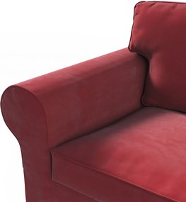 Potah na pohovku IKEA  Ektorp 3-místná, nerozkládací barva červená látka lesklé, sametová
