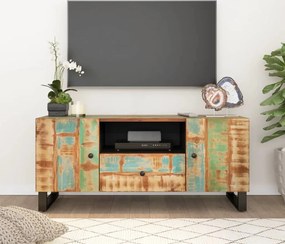 vidaXL TV stolek 105 x 33,5 x 46 cm masivní mangovník a kompozit [351959] Barva: Vícebarevný