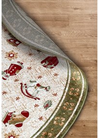 Zelený kulatý koberec s vánočním motivem s příměsí bavlny ø 160 cm Toy's Delight Green Christmas – Villeroy&amp;Boch