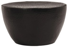 Konferenční stolek kovaný hliník Ø 50 x 30 cm černý - Default Title