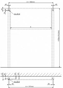 Magnetická tabule MANAŽER K/PYLON AL 300 x 120 cm - MAN K 300/120 + PY jedn