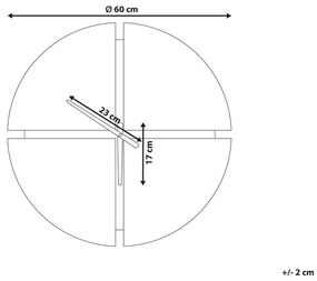 Nástěnné hodiny ø 60 cm světlé dřevo/černé ARAMON Beliani