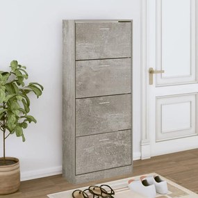 vidaXL Botník betonově šedý 63x24x147 cm kompozitní dřevo