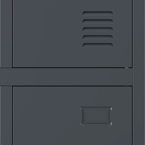 Šatní skříň pro zaměstnance dvojitá antracitová, 559x1720x450 mm: BARTEK 2 Plus