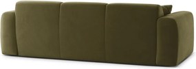 Khaki sametová pohovka 235 cm Molino – Micadoni