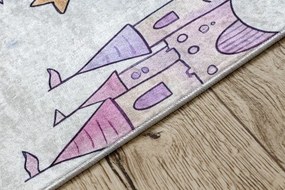 Dětský koberec protiskluzový BAMBINO 61400 krémový / růžový
