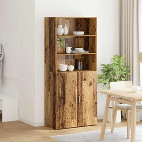 Vysoký bufet Staré dřevo 80 x 42,5 x 185 cm Kompozitní dřevo 3402632