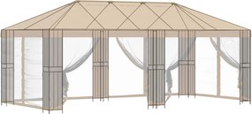 Rám altánu bez látky altánu 6 x 3 m Černá Ocel 3375981