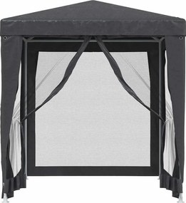 Party stan se 4 síťovanými bočnicemi antracitový 2 x 2 m HDPE 319219