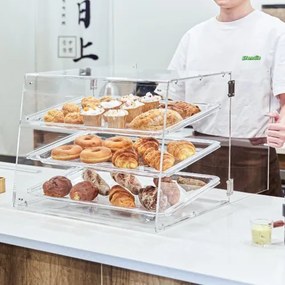 Vitrína na pečivo, 3patrová komerční vitrína na pekařskou desku
