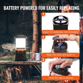 LED kempingová lucerna na baterie Vše v jednom pro výjimečný zážitek