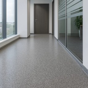 Gerflor, PVC podlaha - lino Flexar Nerok 0632 Pixel Anthracite, na míru, šíře 2m,4m, šedá, bez podkladu, chodba / předsíň