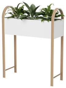 Umbra, Stojací květináč / úložný stolek Bellwood | bílá, přírodní