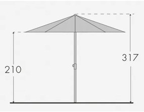 Naklápěcí středový slunečník Doppler ACTIVE TELE 340 cm- antracit