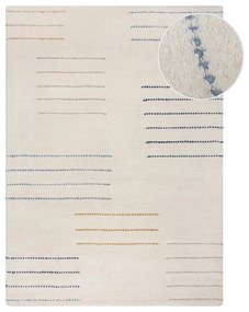 Krémový ručně tkaný vlněný koberec 200x290 cm Dottie Geometric – Flair Rugs