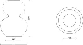 Béžová keramická váza (výška 36 cm) Tuga – noo.ma