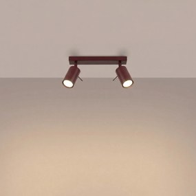 Sollux Lighting Stropní svítidlo RING 2 bordó