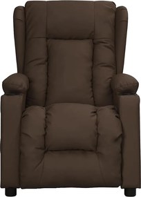 Masážní křeslo hnědé umělá kůže 339076
