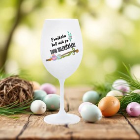 POMLÁZKA BOLÍ MÍŇ PO DVOU SKLENIČKÁCH! - bílá sklenice na víno 350 ml