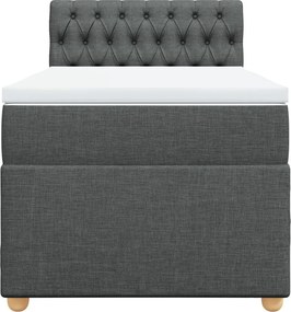 Box spring postel s matrací tmavě šedá 80 x 200 cm textil 3286515