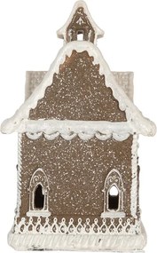 Perníkový LED domek kostel Gingerbread Cotti - 13*12*20 cm