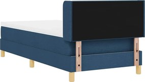 Postel s boxspringem s čelo Modrá 190 x 90 cm textil 3341271