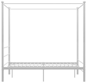 vidaXL Marketos Rám postele s nebesy bílý kovový 120 x 200 cm