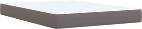 Box spring postel s matrací šedá 140x200 cm umělá kůže 3290726