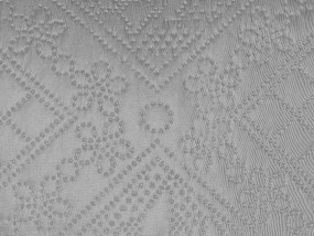 Sada embosovaného přehozu na postel s polštáři 200 x 220 cm šedá ALAMUT Beliani