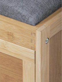 Výklopný botník se sezením BAMBI přírodní/šedá
