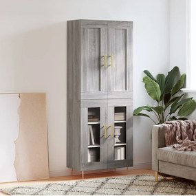 Skříň highboard šedá sonoma 69,5 x 34 x 180 cm kompozitní dřevo