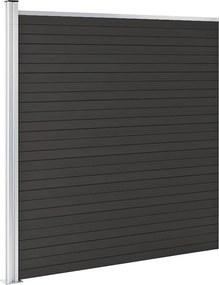 Plotový dílec WPC 175 x 186 cm černý 148973